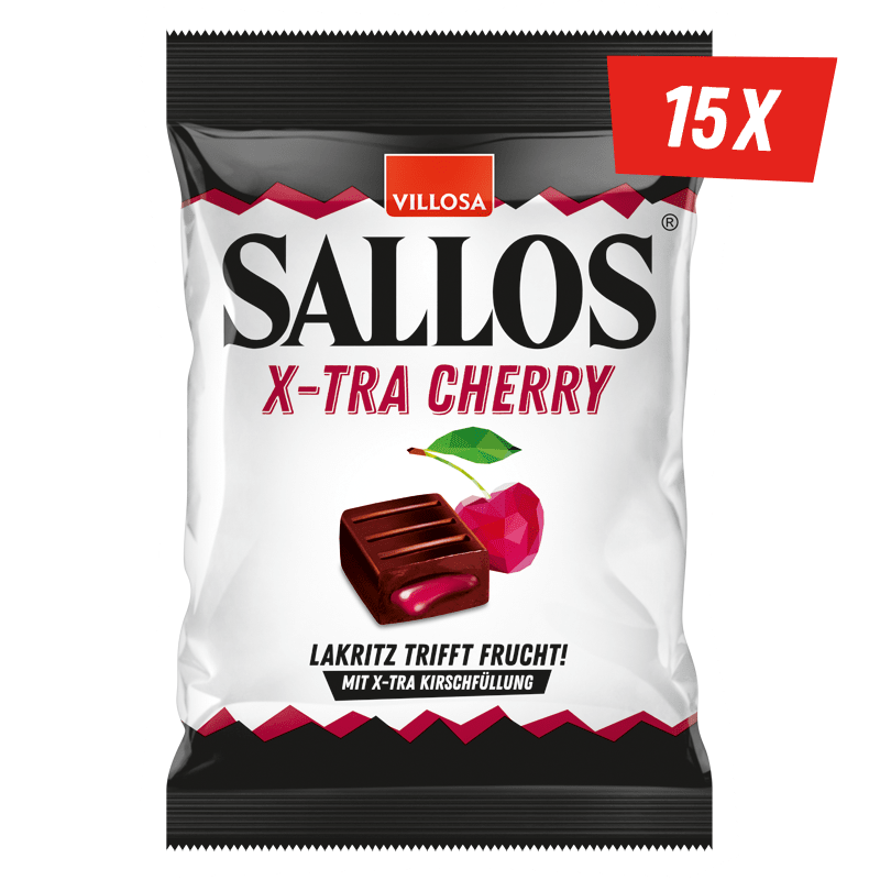 SALLOS X-Tra Cherry - Lakritz-Bonbon mit fruchtiger Kirschfüllung 🍒 Im ...
